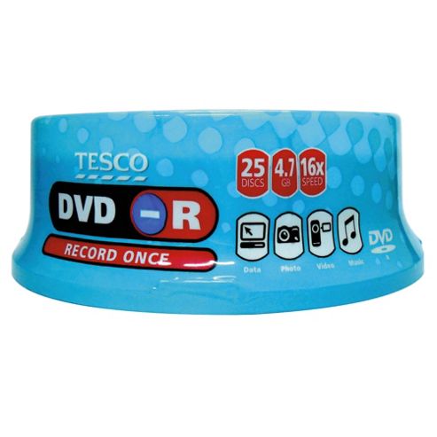 Buy Tesco DVD-R Spindle Pack from our Blank CDs & DVDs range - Tesco.com