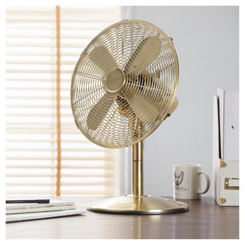 Buy Tesco DF1215G 12" Metal Desk Fan Gold from our Fans range - Tesco