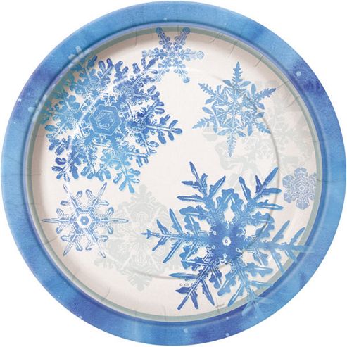 Snowflake Birthday Plates