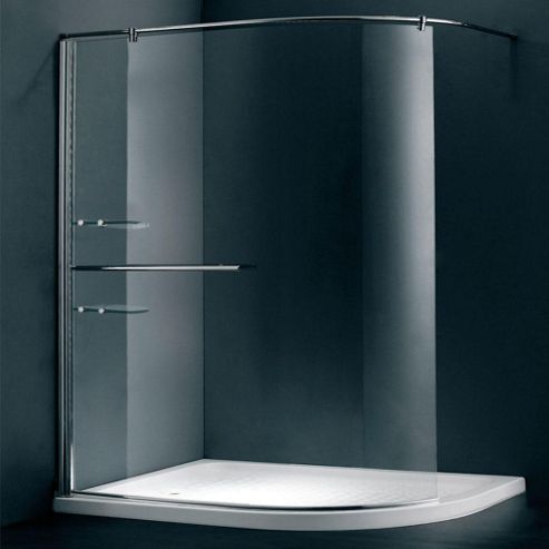 Buy Duchy Style 1200 mm x 900 mm Curved Glass Walk-in Wet Room Glass ...
