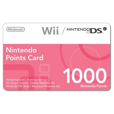 Buy 1000 Nintendo Points Card from our All Gaming Accessories range - Tesco