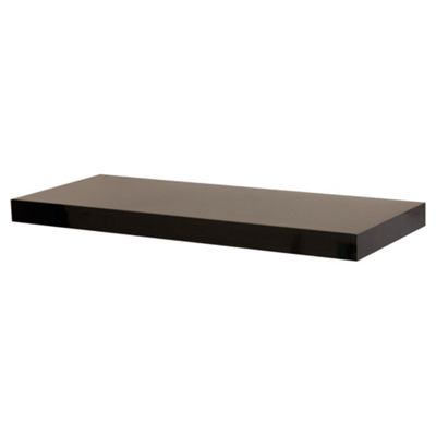 Buy High Gloss Black Floating Shelf 60cm from our Wall Shelving range ...