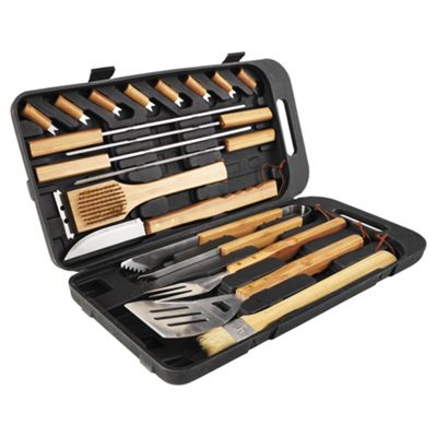 Buy Landmann 13395 18 Piece Bamboo Barbecue Tool Set from our Utensils ...