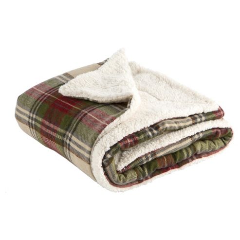 Buy Croft Xmas Tartan Sherpa Throw from our Blankets & Throws range - Tesco