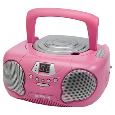 Buy Groov-E Boombox Portable CD Player with AM/FM Radio - Pink from our ...