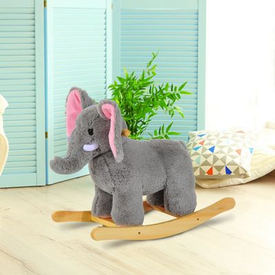 Buy HOMCOM Kids Toy Rocking Ride on Animal Wooden Riding Traditional ...